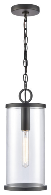 Hopkins 7.25'' Wide 1-Light Outdoor Hanging Light Charcoal Black ...