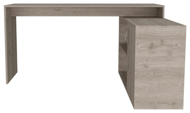 Contemporary and Professional Light Grey Home Office Desk ...