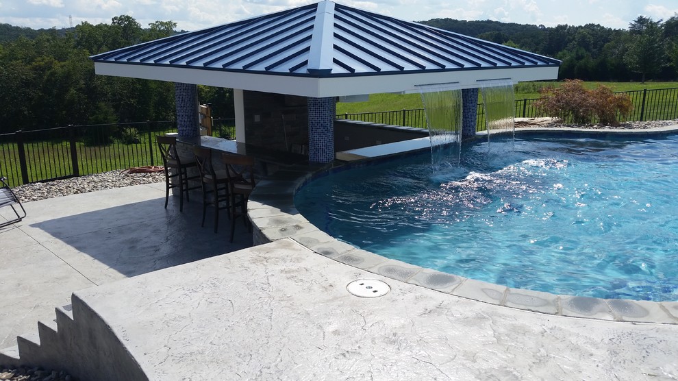 Swim up pool bar custom pool. - Beach Style - Baltimore - by Precision ...