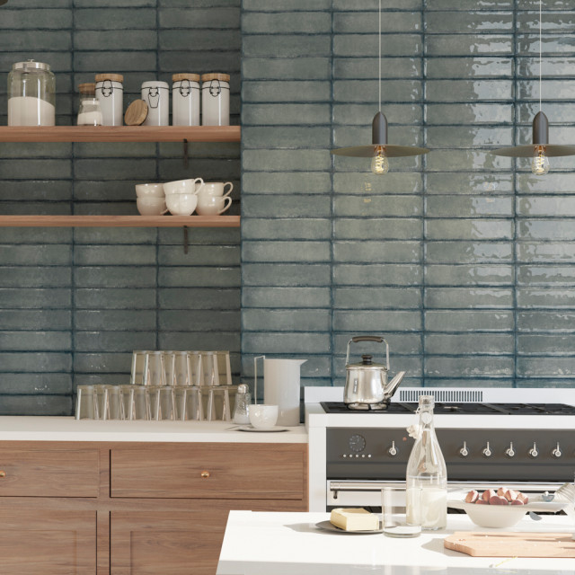 IRIS 3x12 Polished Ceramic Subway Tile Wall Tile, 1 Box - Farmhouse ...