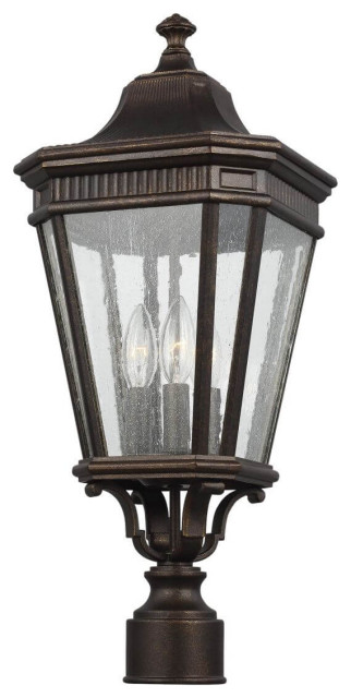 Generation Lighting Cotswold Lane 3 Light Outdoor Post Lantern, 22.00 ...