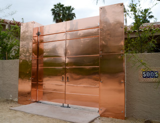 Courtyard Entry Gates and Columns - Eclectic - Phoenix - by Grizzly ...
