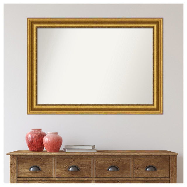 Parlor Non-Beveled Bathroom Wall Mirror, 41.75 in x 29.75 - Traditional ...