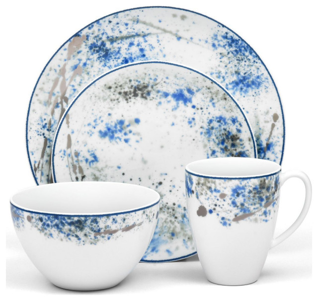 Noritake Blue Nebula 32Pc Dinnerware Set, Service for 8 - Transitional ...