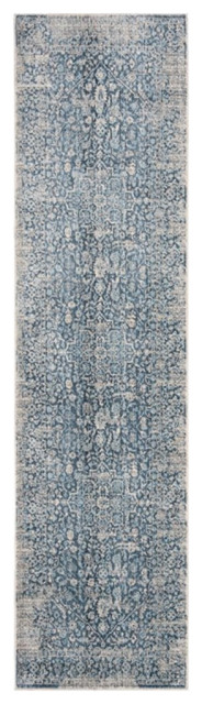 Safavieh Vintage 2'2" x 12' Runner Rug in Blue and Ivory, 2'2" x 12 ...