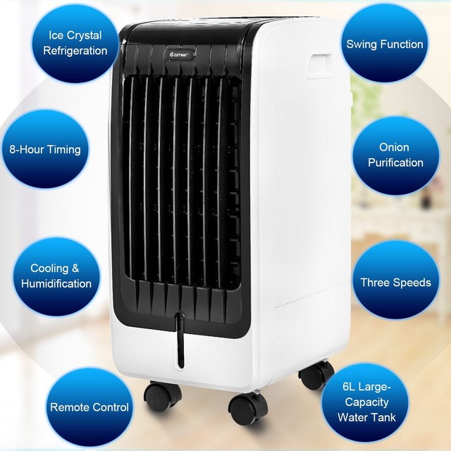 Portable Cooling Touch Pad Remote Evaporation Fan Conditioner - Modern ...