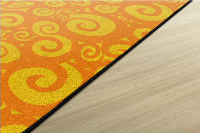 Flagship Carpets FE391-32A 6'x8'4" Swirl Tone On Tone Orange ...