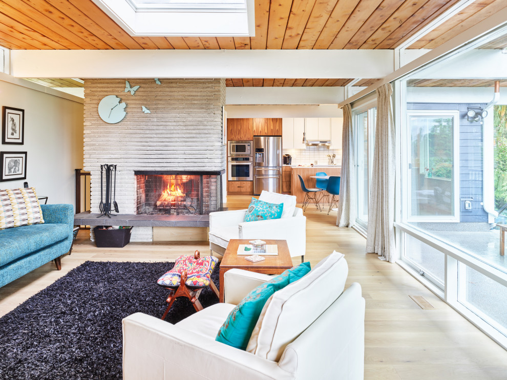 Award Winning Post & Beam Home - Midcentury - Living Room - Vancouver ...