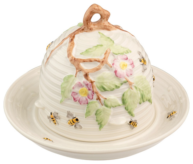 Belleek Apple Blossom Honey Pot - Traditional - Desk And Mantel Clocks ...