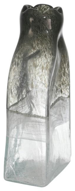 Glass 13" Bottle Vase, Smoke - Transitional - Vases - by Timeout PRO ...