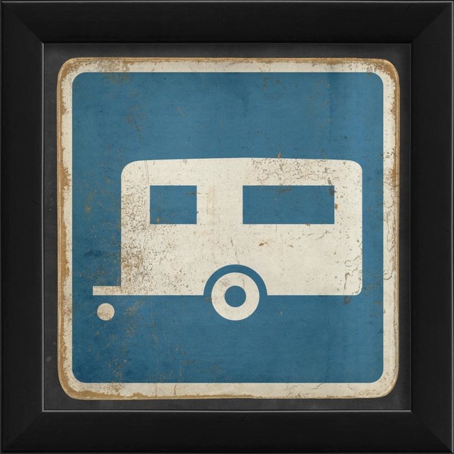 Camper Sign Framed Artwork - Contemporary - Prints And Posters - by Art ...