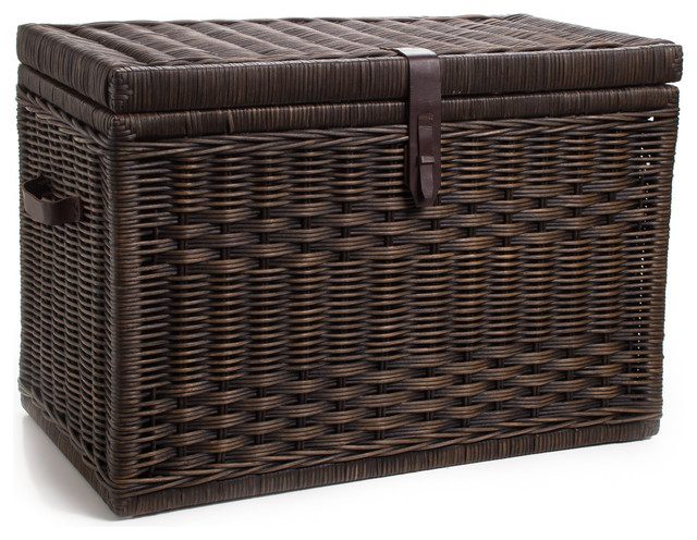 Wicker Storage Trunk, Medium - Decorative Trunks - by The Basket Lady ...