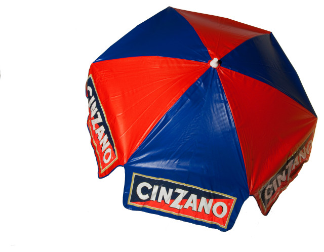 6' Cinzano Vinyl Umbrella, Bar Height Pole, +8 In - Traditional ...