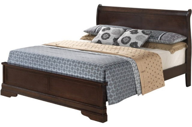Hopeton Bed - Traditional - Sleigh Beds - by Homesquare | Houzz