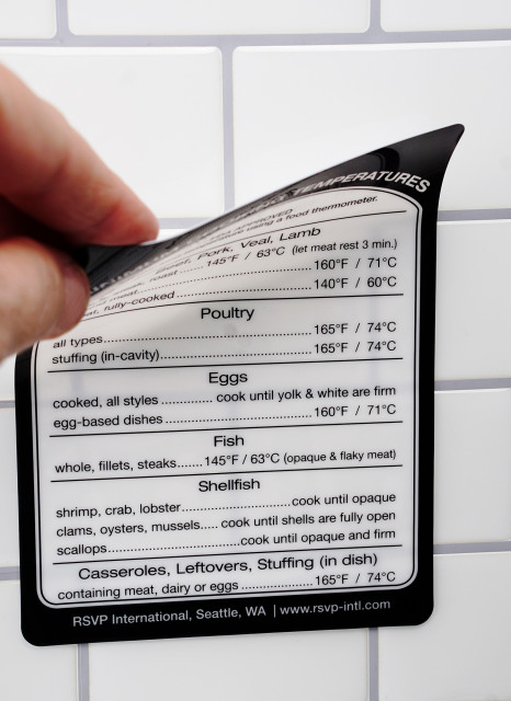 Removable Cooking Temperature Label - Specialty Kitchen Tools - by ...