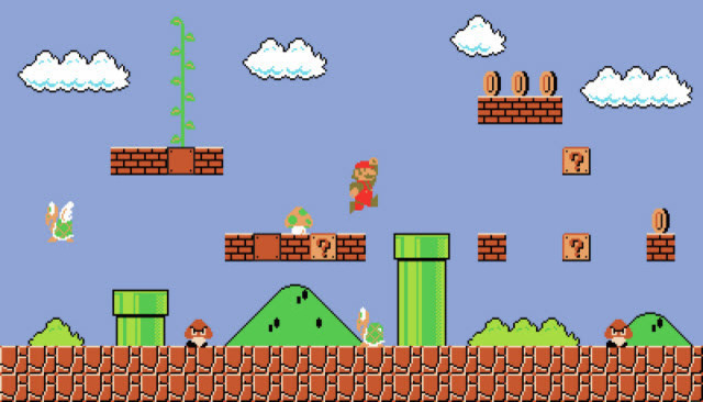 Retro Super Mario Mural - Contemporary - Kids Wall Decor - by The Home ...