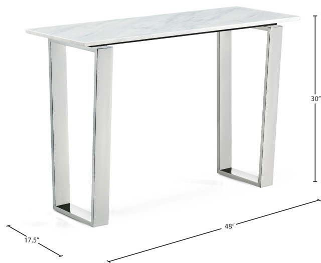 Carlton Chrome Console Table - Contemporary - Console Tables - by ...