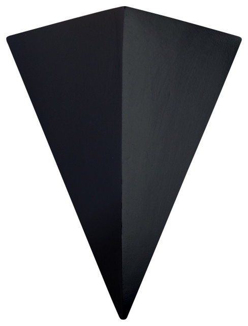 Ambiance Really Big Triangle Wall Sconce, Matte Black - Modern - Wall ...