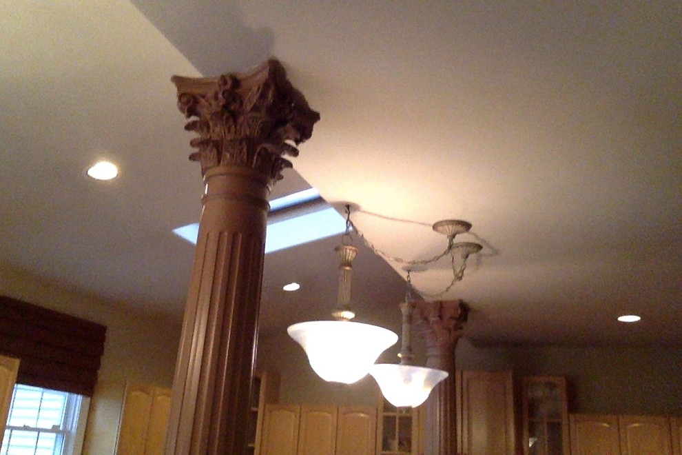 Replacing ugly columns in kitchen