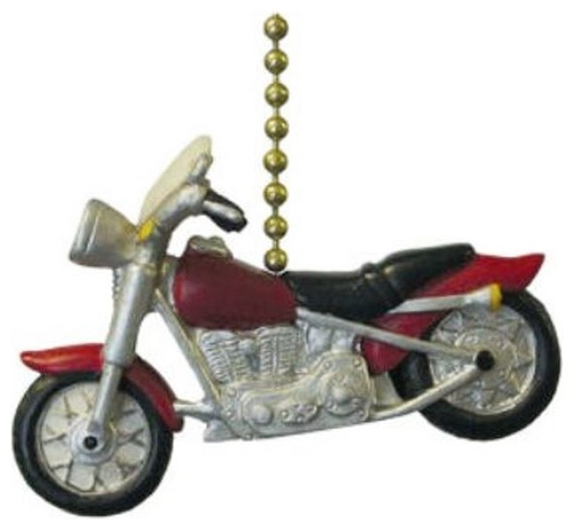 Motorcycle Cycle Hog Ceiling Fan Light Pull Chain - Contemporary ...