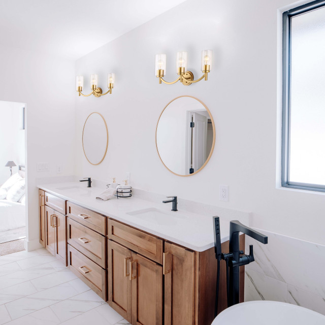 Devora 3-Light Bathroom Vanity Fixture, Chrome - Transitional ...