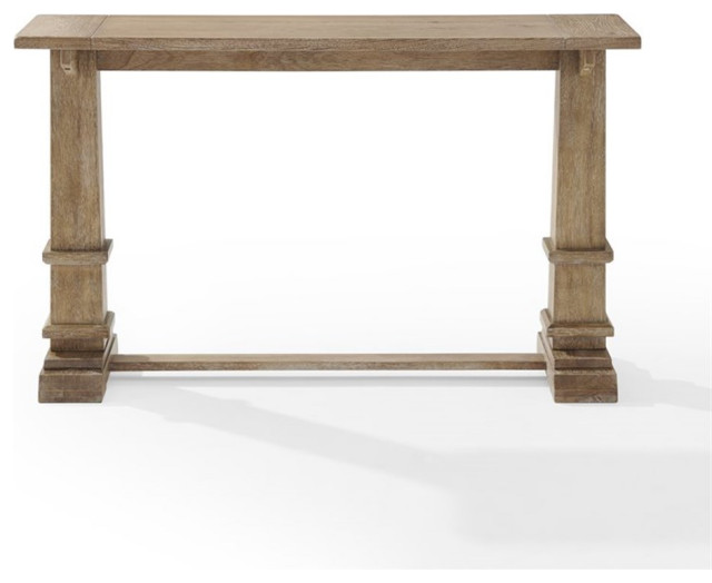 Pemberly Row Rectangular Top Farmhouse Wood Console Table in Rustic ...