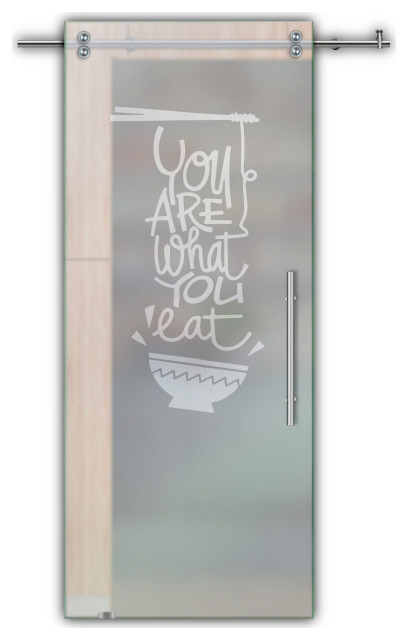 Sliding Glass Sliding Door With Pantry Design V2000, 38"x81 ...