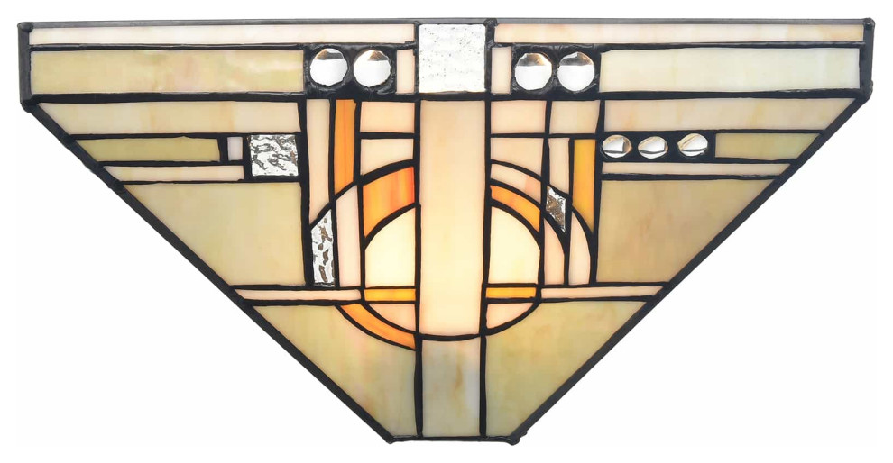 Tiffany Style Wall Sconces with Stained Glass Wall Light - Craftsman ...