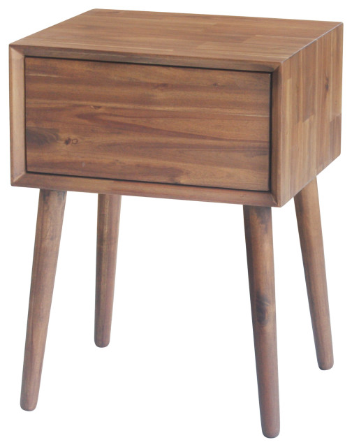 Henley Nightstand, Newton Brown - Midcentury - Nightstands And Bedside ...