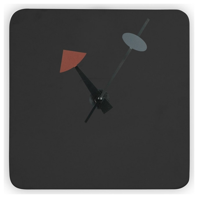 LeisureMod Manchester Classy Square Wood Silent Wall Clock in Mint ...