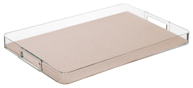 Fishnet Tan Rect. Tray - Contemporary - Serving Trays - by VirVentures ...