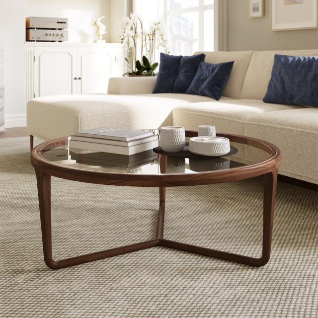 Poly and Bark Ciro Round Coffee - Transitional - Coffee Tables - by Edgemod Furniture | Houzz