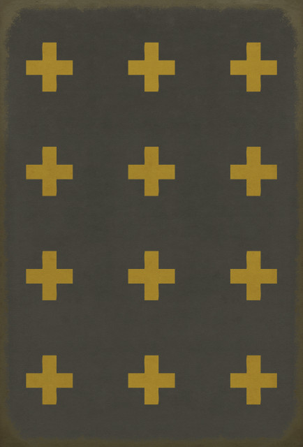 Pattern 24 Samos 38x56 Vintage Vinyl Floorcloth - Contemporary - Vinyl ...