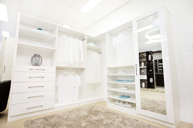 Glossy L Shaped Walk in Robe - Contemporary - Perth - by Alliance Robes