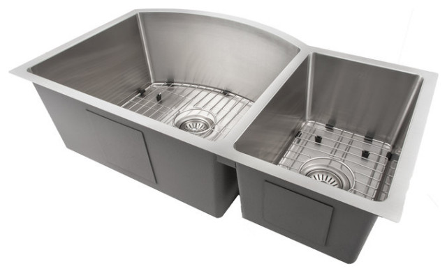ZLINE 33 In. Under Mount Sink, Stainless Steel, Double Bowl, SC70D-33 ...