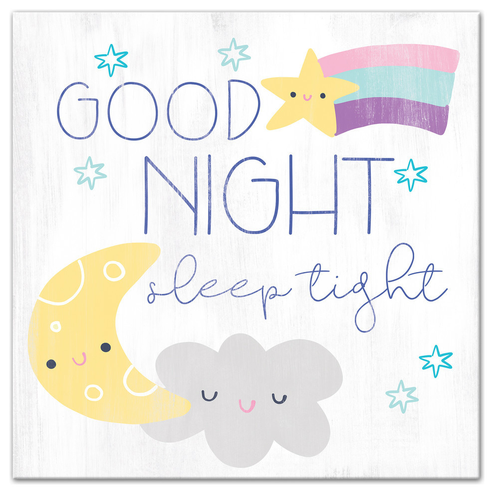 Good Night Sleep Tight 16x16 Canvas Wall Art, 16x16 - Contemporary ...