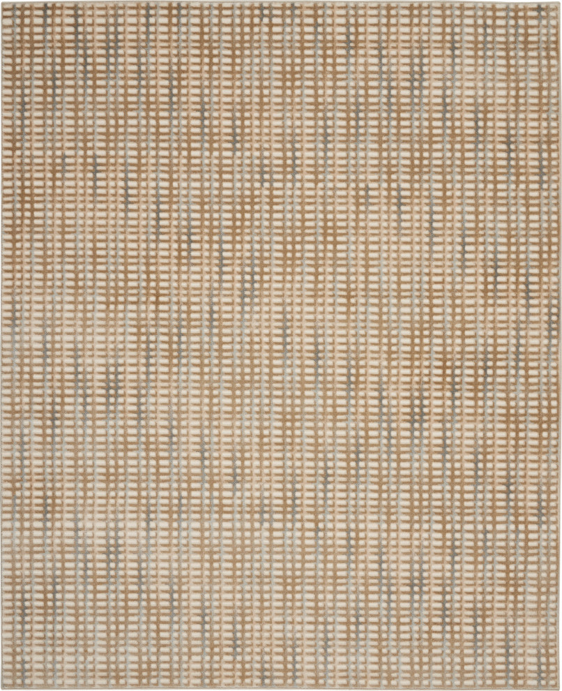 Nourison Solace SLA04 Beige/Blue Area Rug, Rectangular 8' x 10 ...