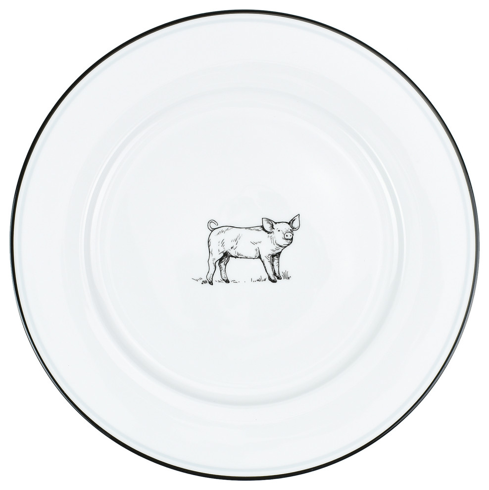 Sheep Dinner Plates Set of 4, Pig - Farmhouse - Dinner Plates - by ...