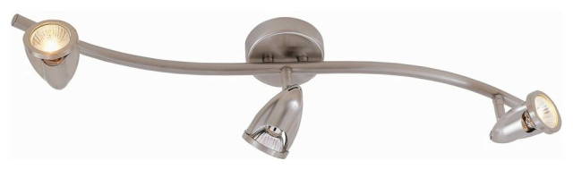 Trans Globe W-465 BN Modern Track Lights - Three Light Wave Track ...