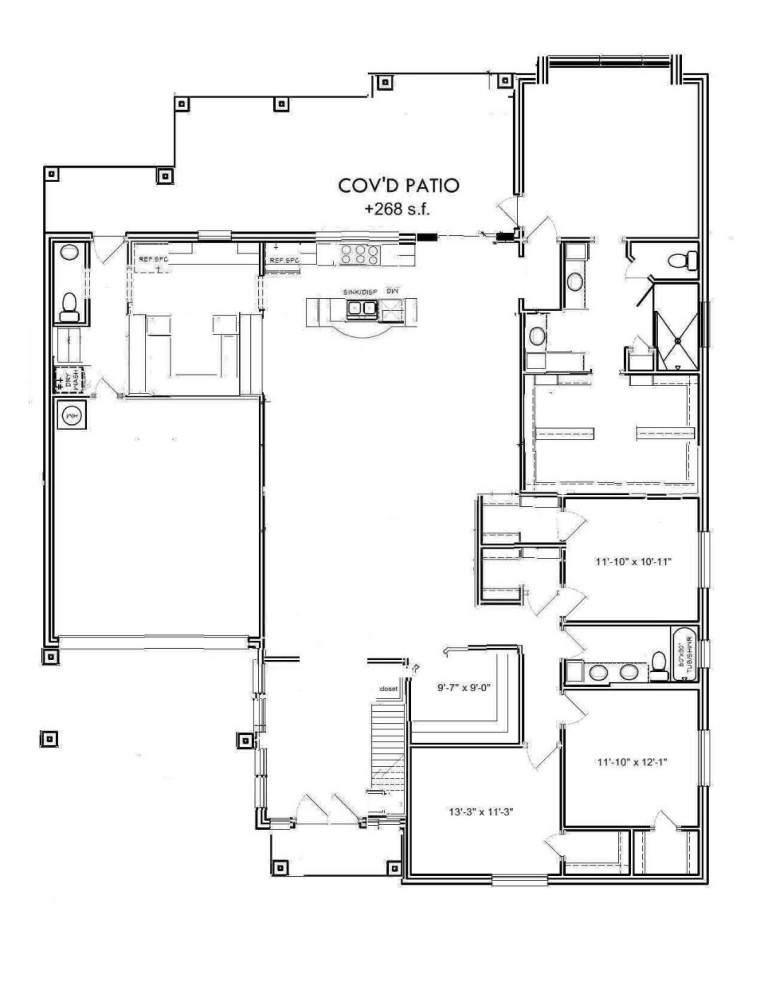 Dining/Living placement in remodel. Where to tray 8 ft ceilings?