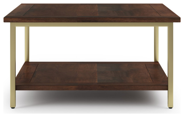 Skyler Mango Wood Square Coffee Table - Transitional - Coffee Tables ...