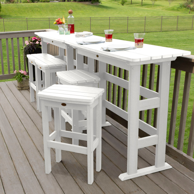 Lehigh 6pc Bar Height Balcony Set - Beach Style - Outdoor Pub And ...