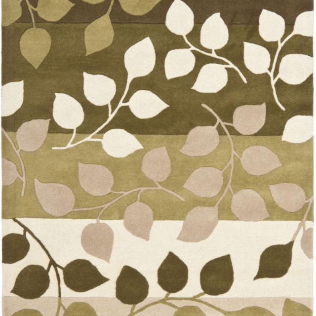 Safavieh Soho Soh785a Handmade Green / Beige Rug, 7' 6" x 9' 6 ...