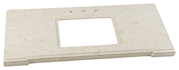 Ronbow Torino Marble Vanity Top With 8" Spread, Cream Beige, 37"x22 ...