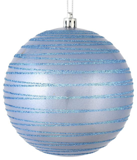 Vickerman N187629D 4" Periwinkle Candy Finish Ball Ornament With ...