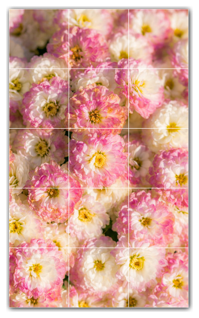 Flowers Ceramic Tile Wall Mural HZ500614, 36" Wide x 60" High ...