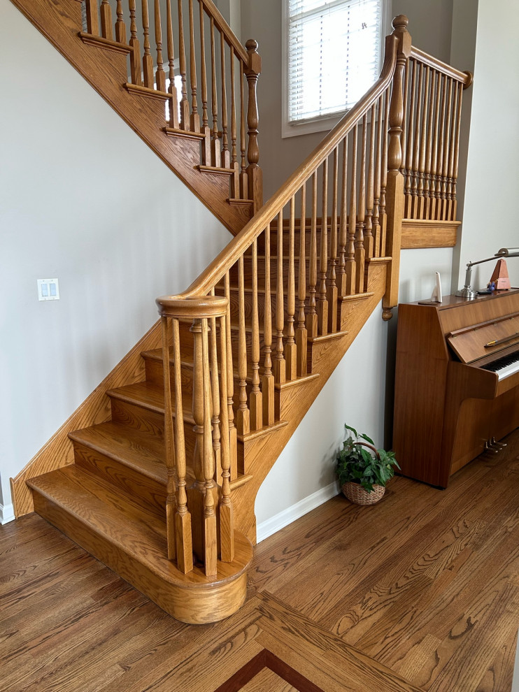 Iron baluster pattern with three balusters per tread