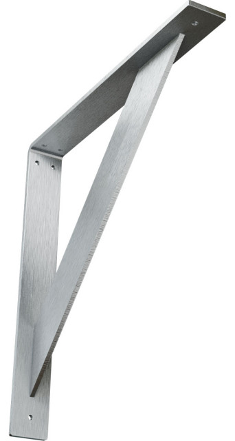 2"x20"x20" Traditional Steel Bracket, Hammered Black, 2"Wx16"Dx16"H ...