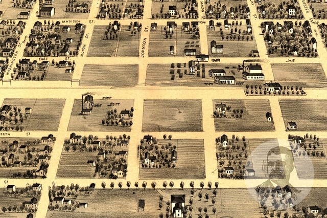 Old Map of Clinton Illinois 1869, Vintage Map Art Print, 24"x36 ...