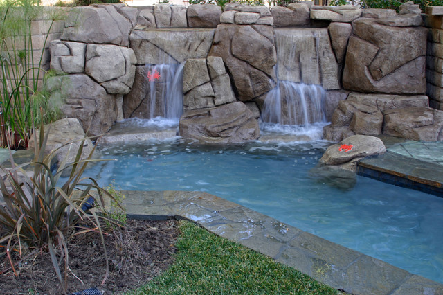 Cement Block Spa Waterfall